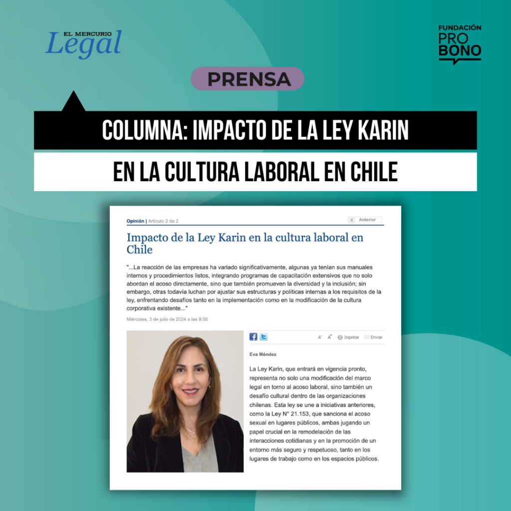 Impacto de la Ley Karin en la cultura laboral en Chile | Fundación Pro Bono